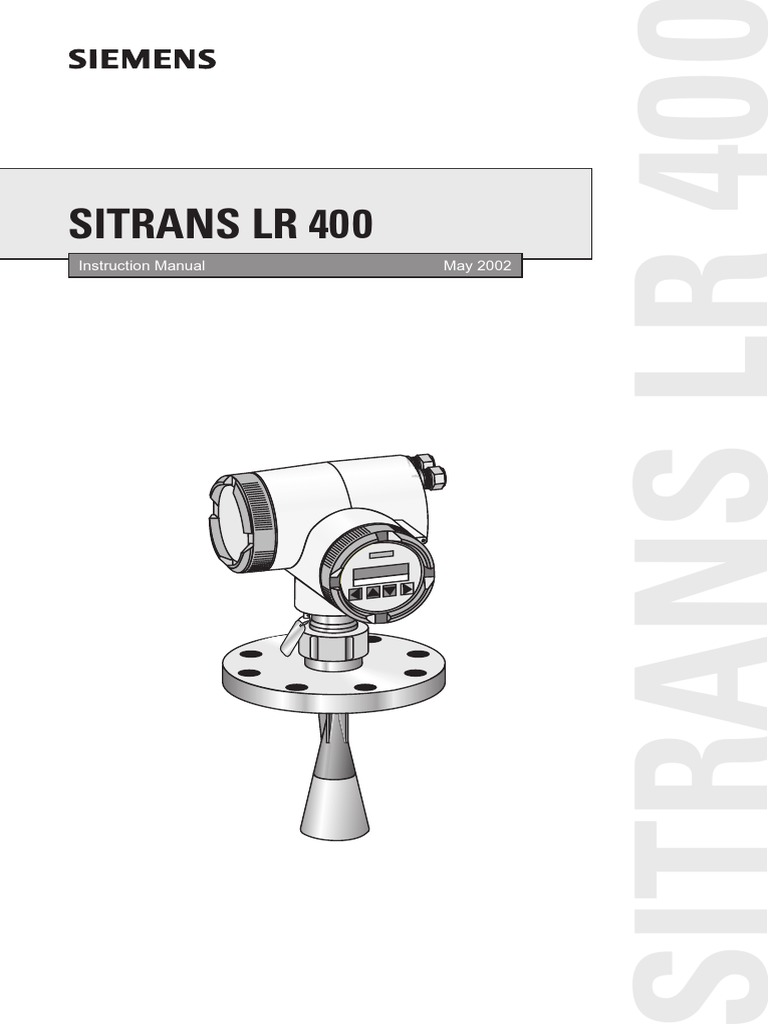 Sitrans LR 400: Instruction Manual May 2002 | PDF | Electrical Wiring | Pipe (Fluid Conveyance)