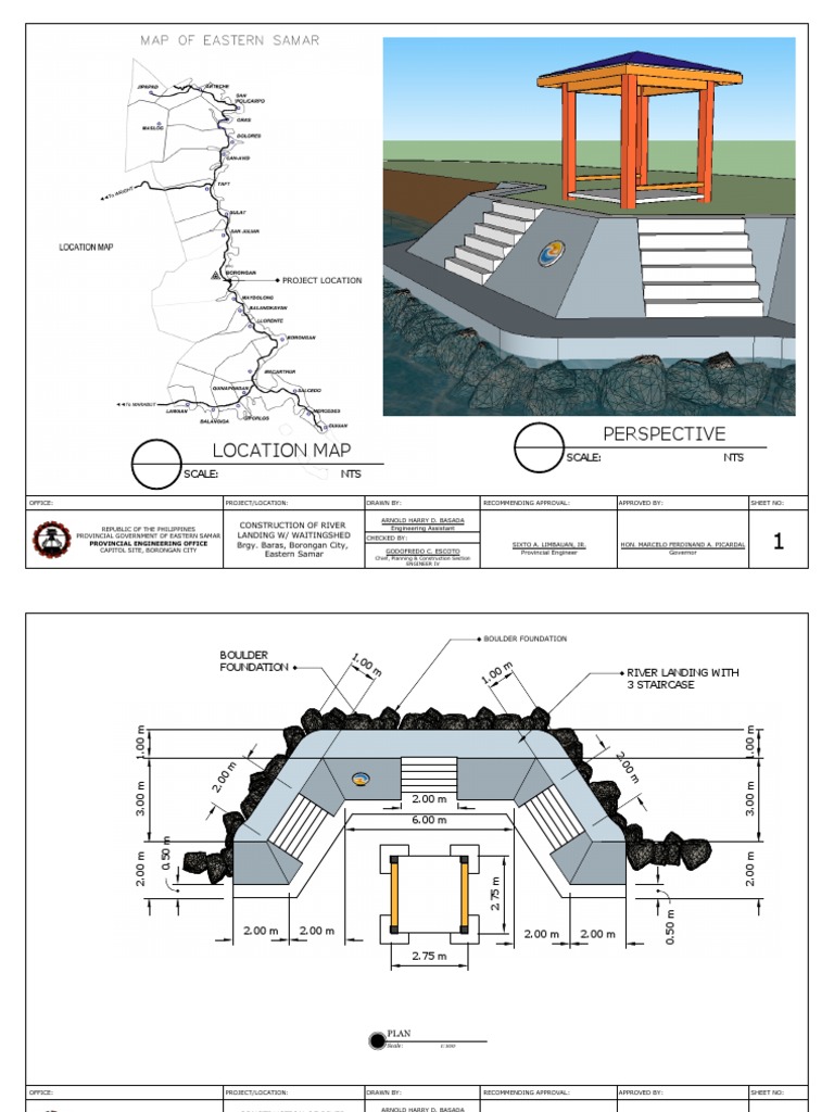 Plan For Construction of River Landing With Waiting Shed - Baras ...