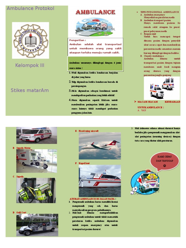 Leaflet Ambulan Protokol | PDF