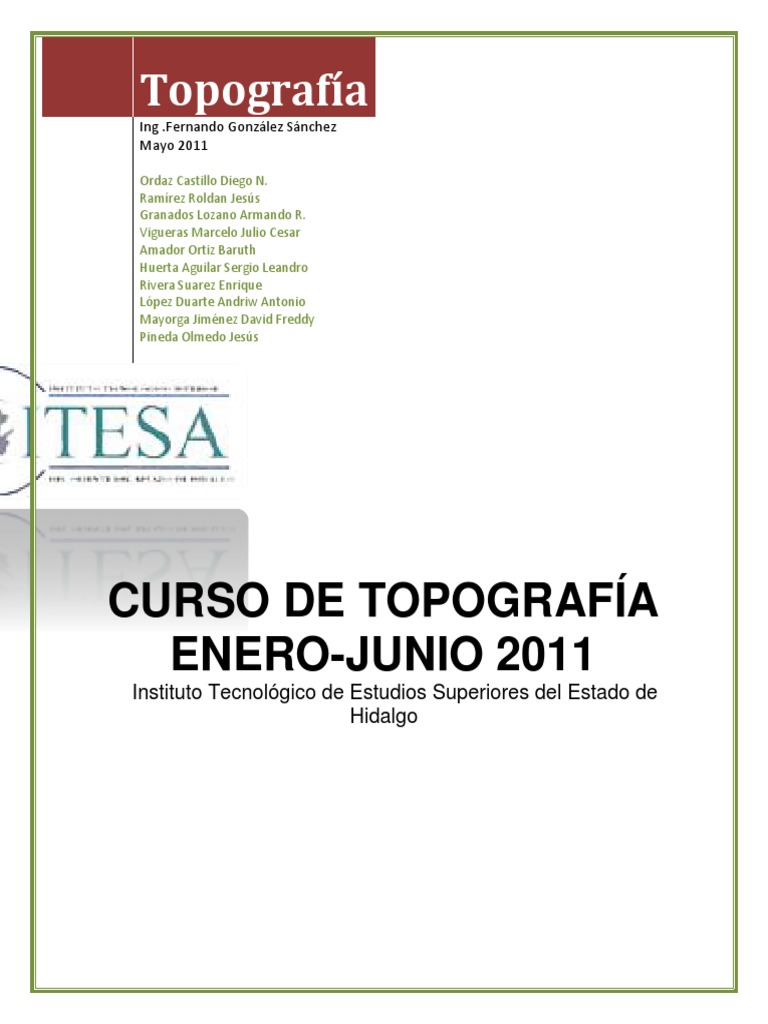 Planimetria y Altimetria | Descargar gratis PDF | Topografía | Geografía