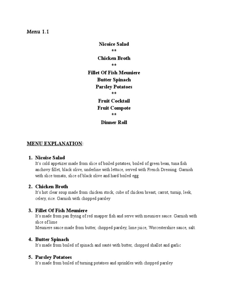 Menu Explanation 1.1 | PDF