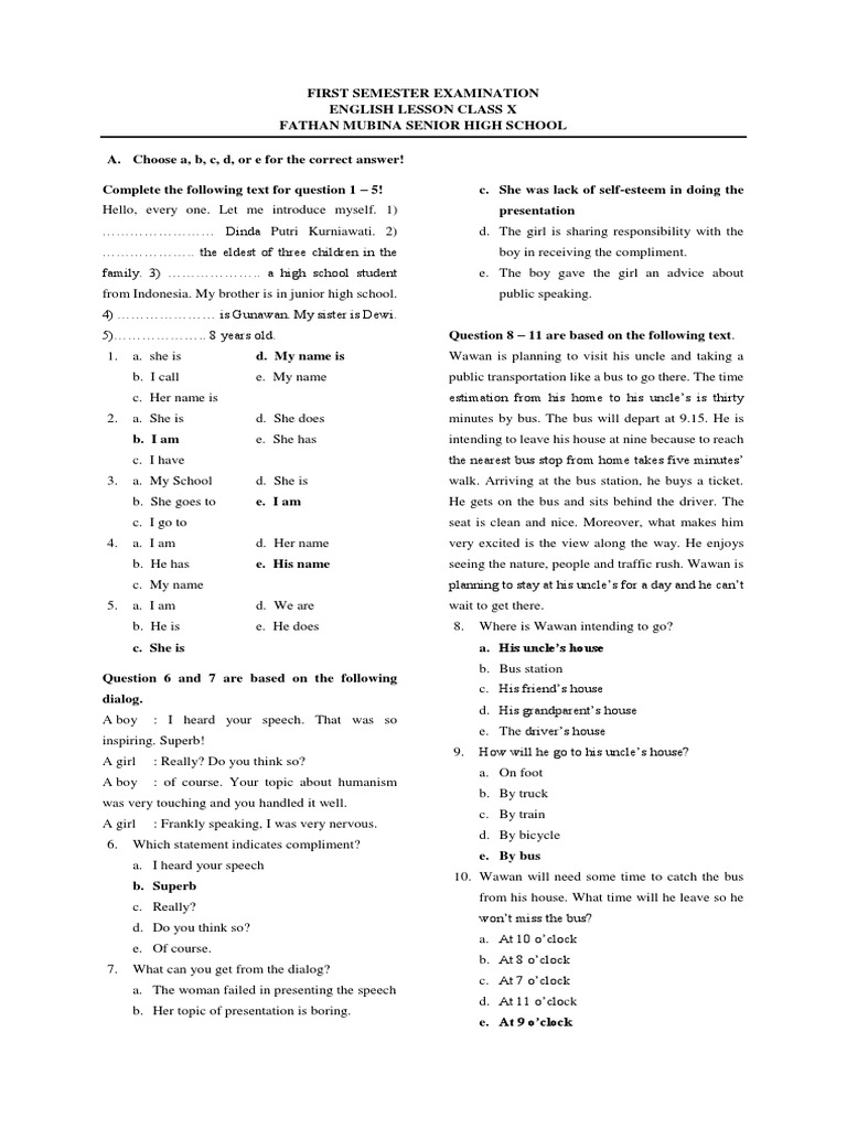 English X 1st Semester | Download Free PDF | Part Of Speech | Verb