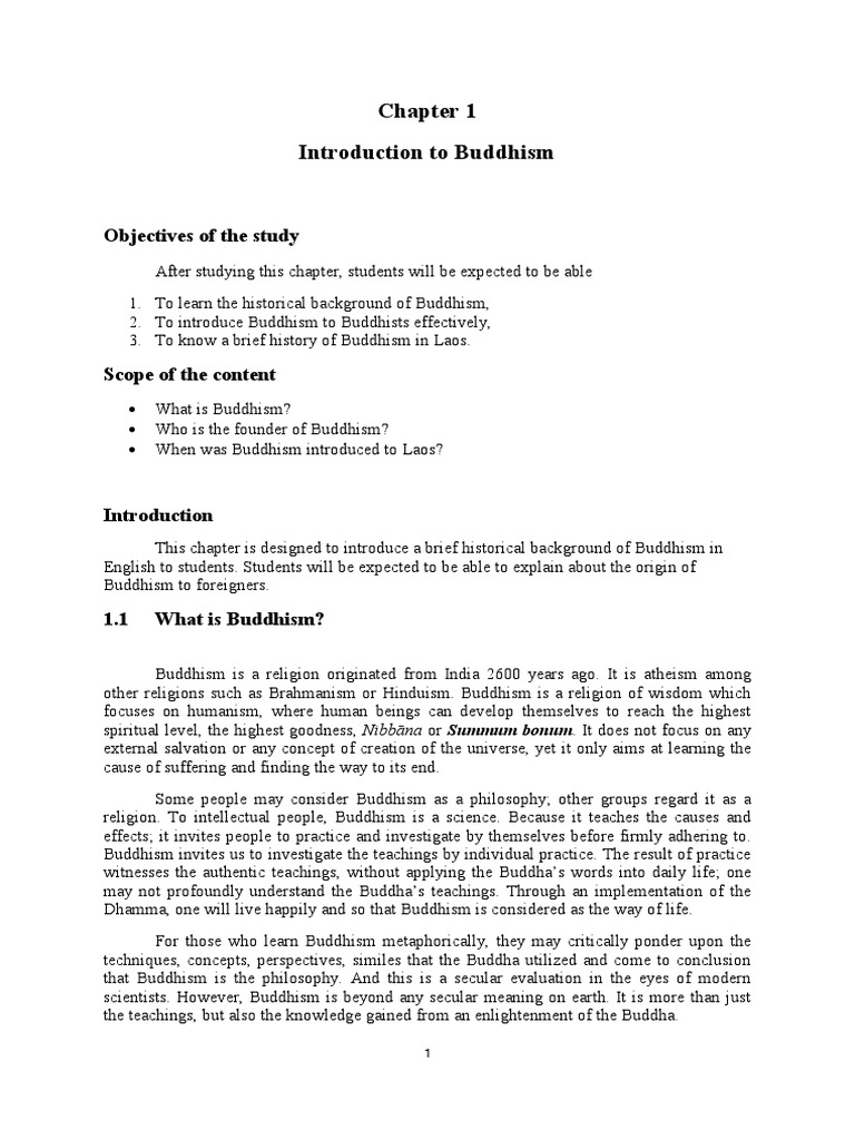 Introduction To Buddhism | PDF | Gautama Buddha | Dharma