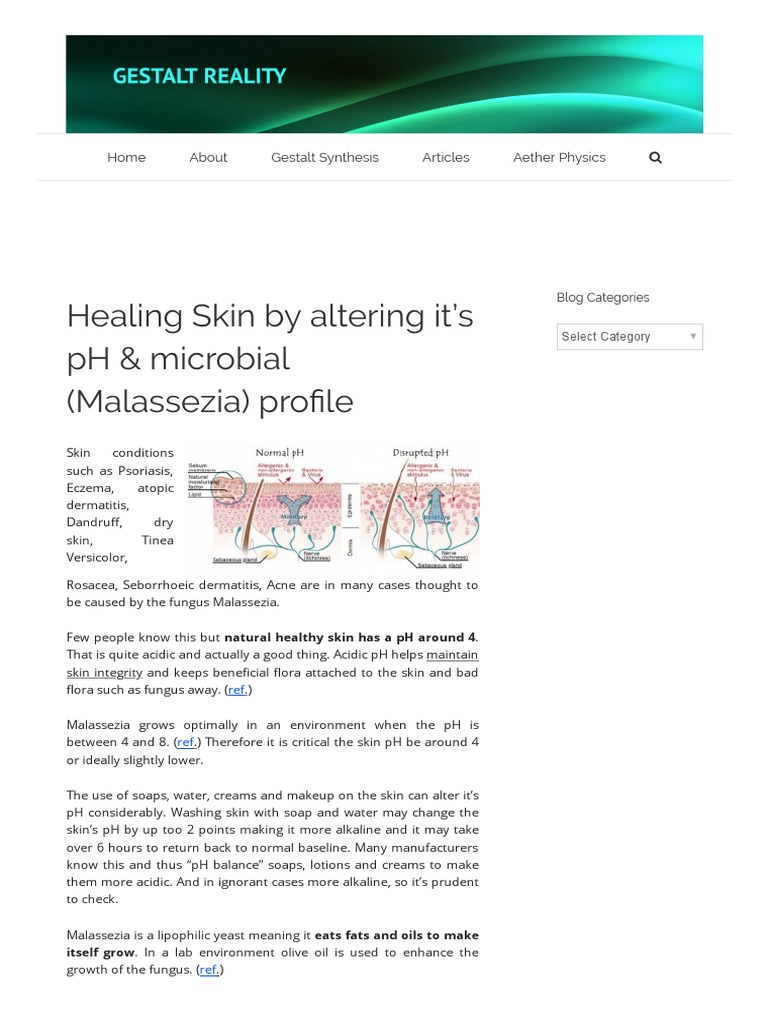 Healing Skin by Altering It's PH & Microbial (Malassezia) Profile | PDF ...
