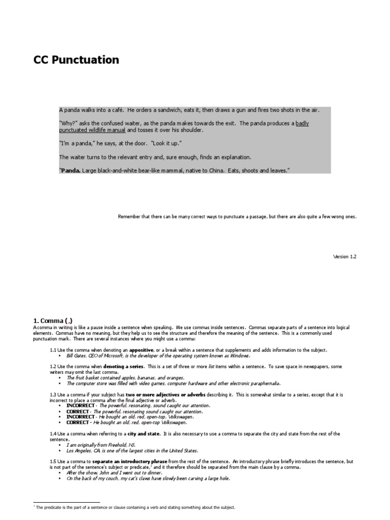 CC Punctuation | PDF | Ellipsis | Comma