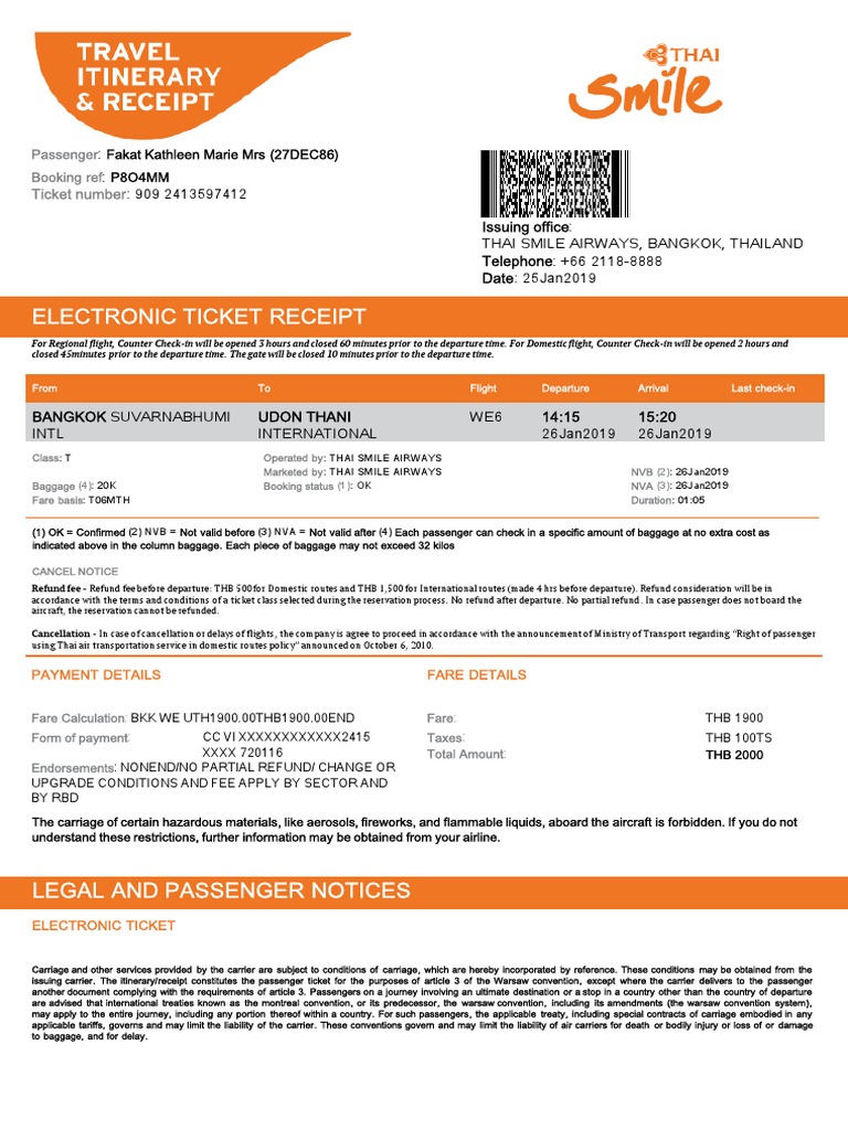 Your Electronic Ticket EMD Receipt 1 PDF | PDF | Airlines | Treaty