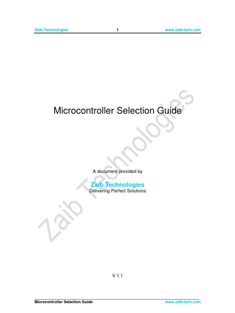 Micro Controller Selection Guide | Download Free PDF | Microcontroller | Classes Of Computers