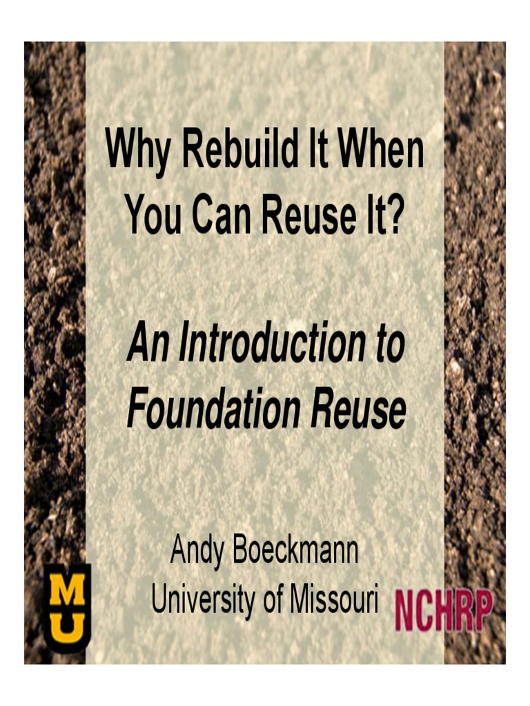 Why Rebuild It When You Can Reuse It?: An Introduction To Foundation ...