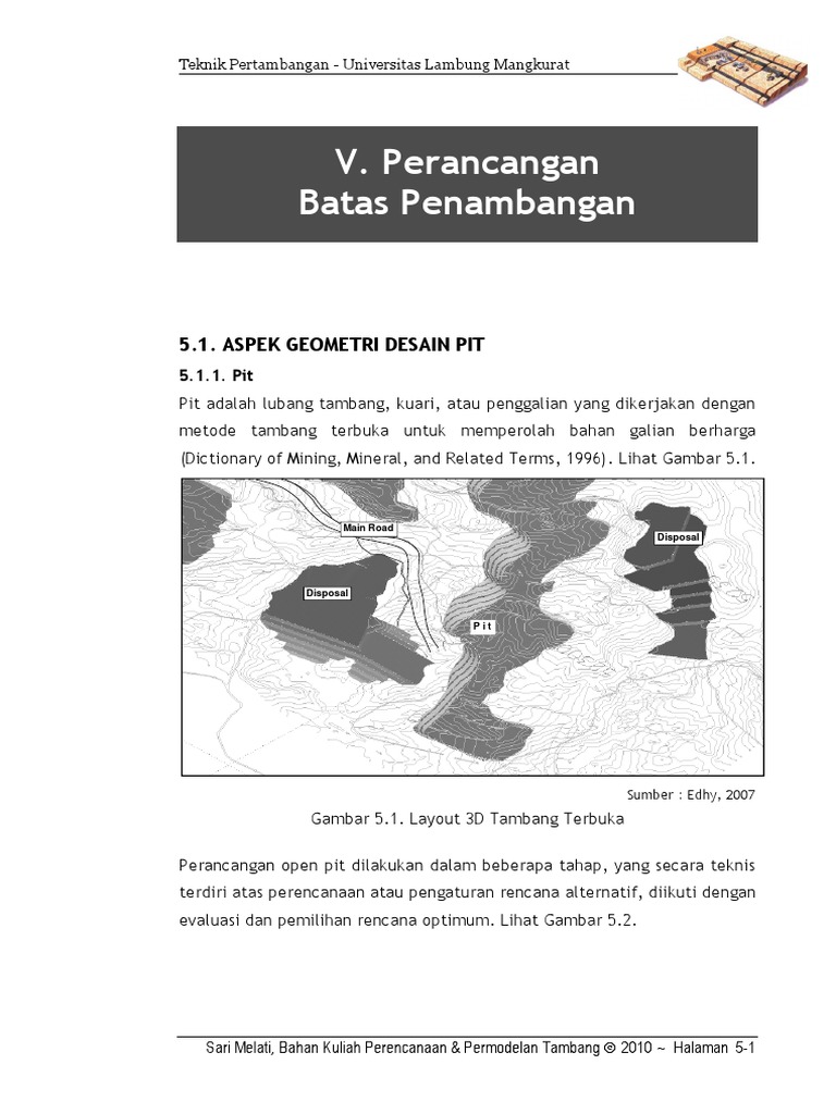 Rancangan Pit Tambang Terbuka | PDF
