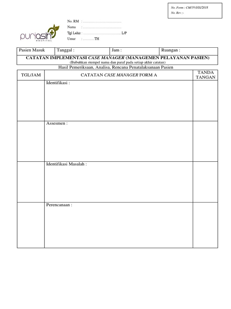 Form B Case Manager | PDF