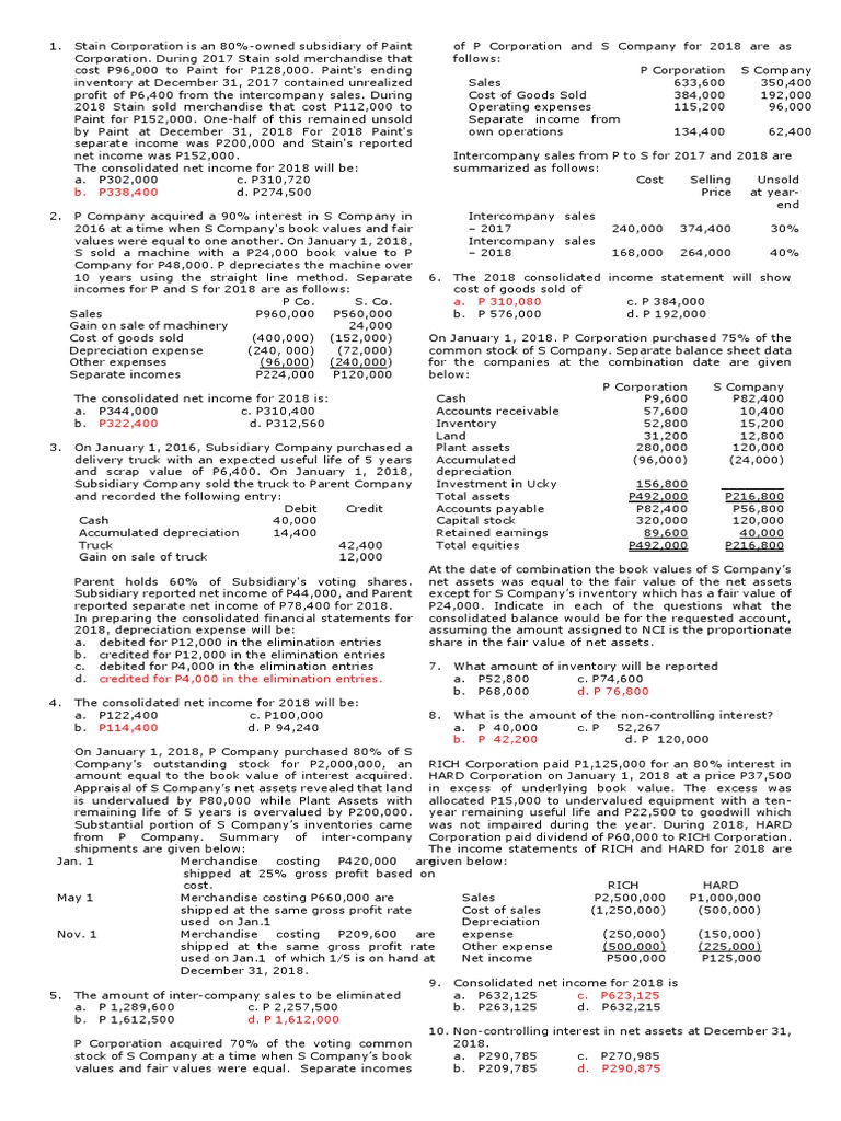 Answer To Practice Set I | PDF | Debits And Credits | Financial Economics