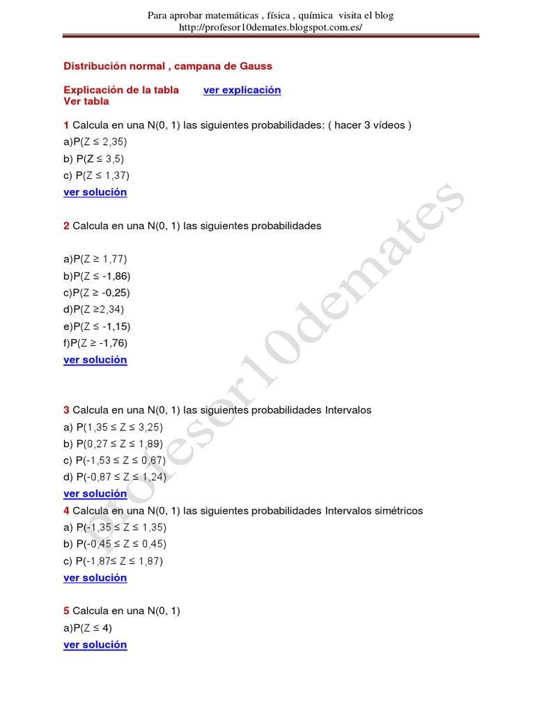 Tema 4 Variables Aleatorias y Sus Distribuciones Distribución Normal | PDF | Distribución normal ...
