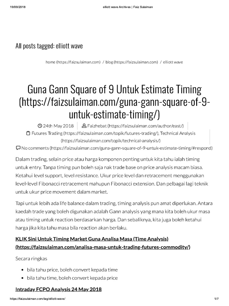 Elliott Wave Archives - Faiz Sulaiman | PDF
