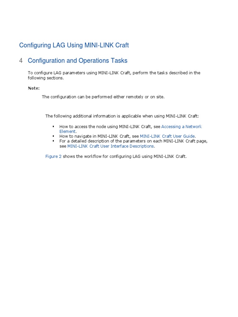 Configuring LAG Using MINI-LINK Craft Configuration and Operations ...