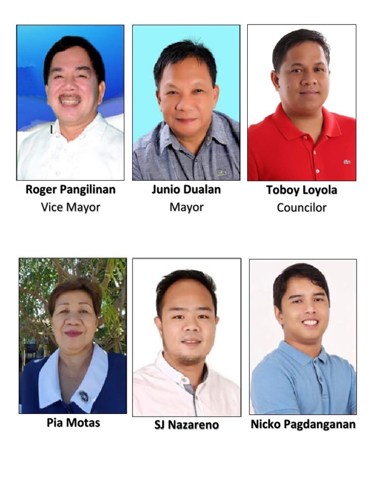Vice Mayor Mayor Councilor: Roger Pangilinan Junio Dualan Toboy Loyola ...