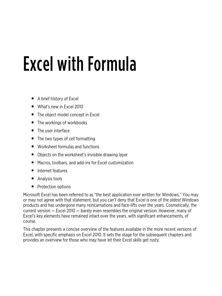 Excel Formula | PDF