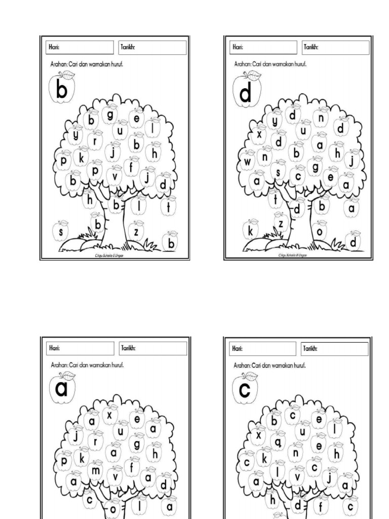Buku 2 - Cari Dan Warnakan Huruf | PDF