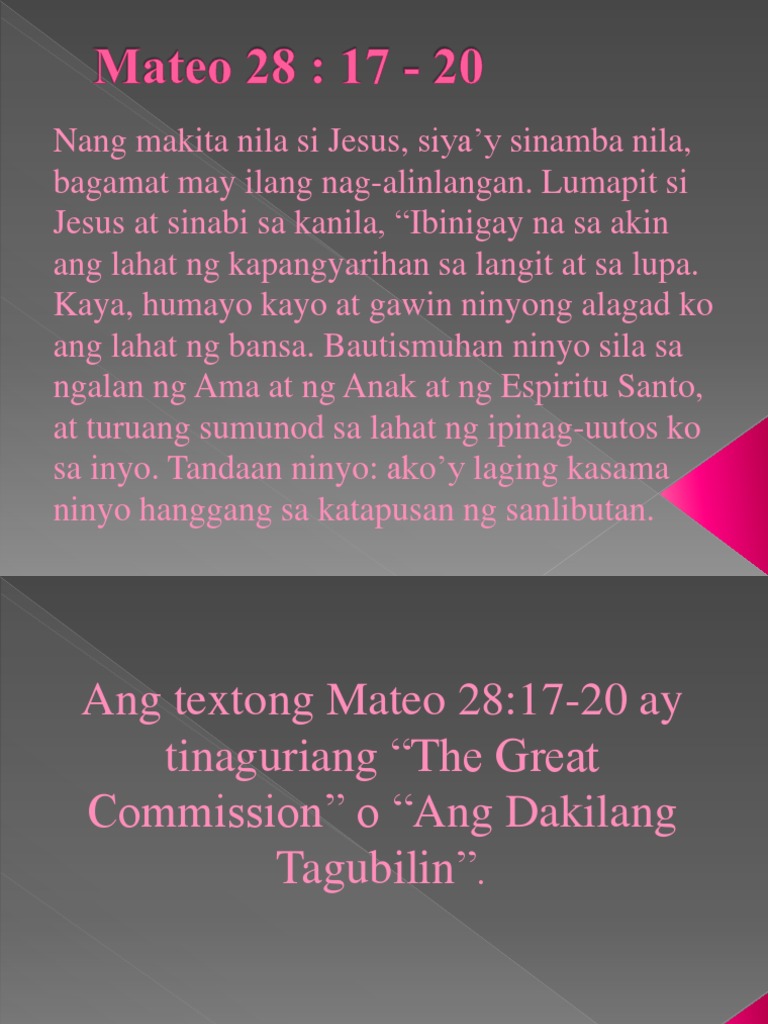 Bible Lessons (The Great Commission) | PDF