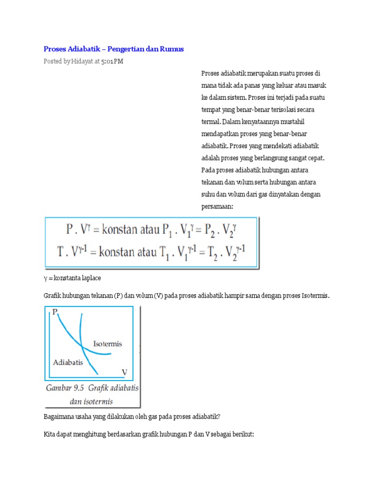 Proses Adiabatik | PDF