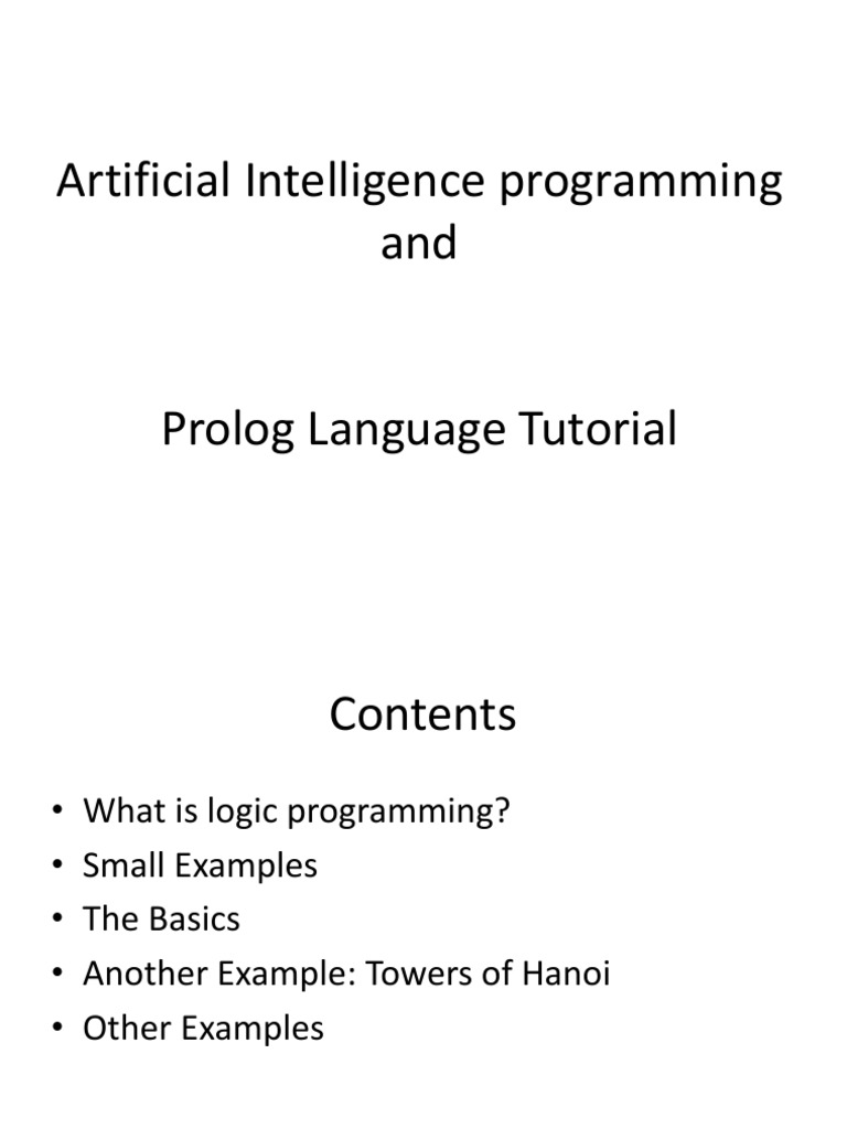 2011.017.AI Prolog Tutorial | PDF | First Order Logic | Logic