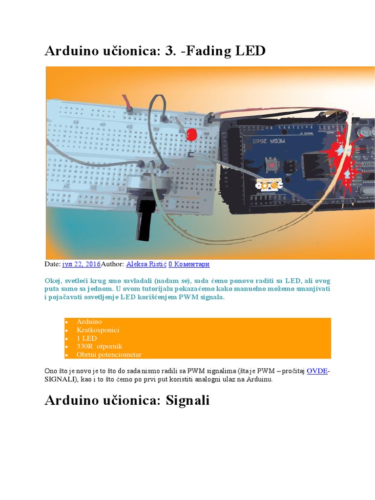 Arduino Učionica Fading LED | PDF