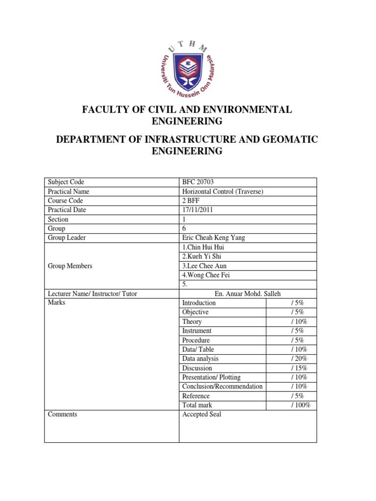 Faculty of Civil and Environmental Engineering Department of ...