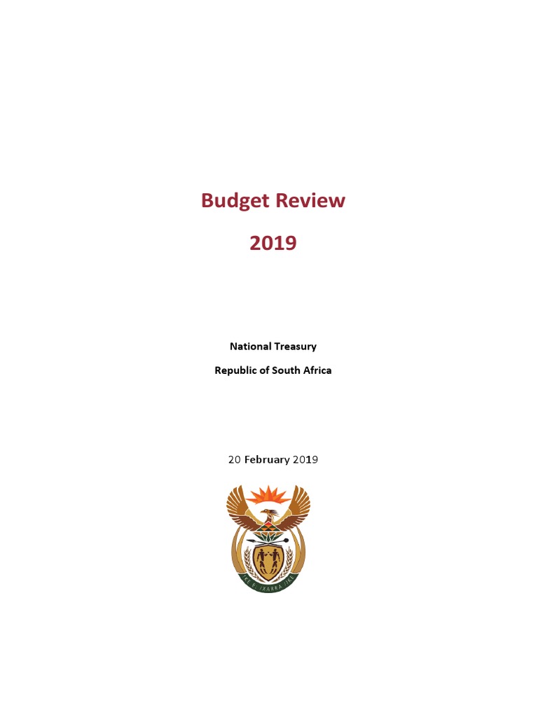 South Africa 2019 Full Budget Document | PDF | Government Budget ...