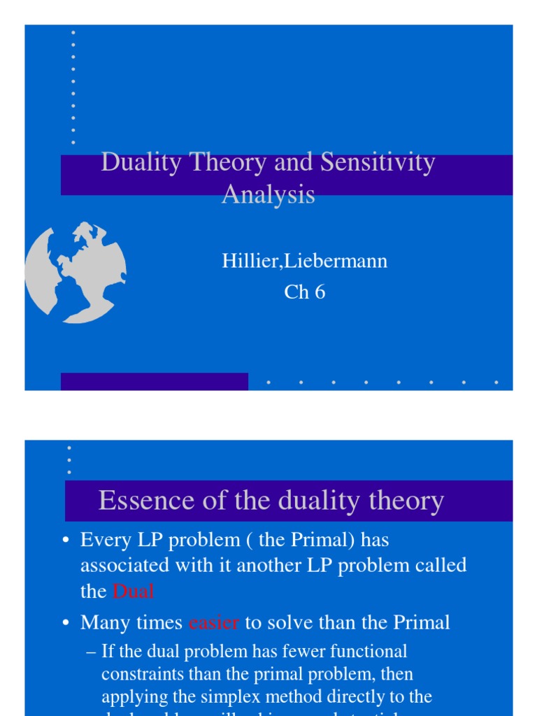 Lecture 4 CH 6 Duality | PDF | Systems Analysis | Theoretical Computer Science