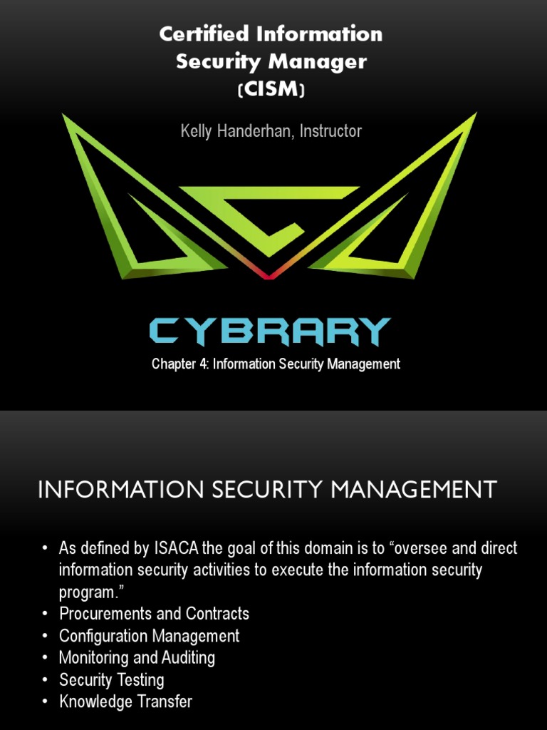 Chapter 4 Information Security Management PDF | PDF | Information Security | Vulnerability ...