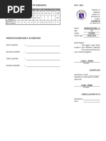 SF9 - Report-Card 2024-2025 | PDF