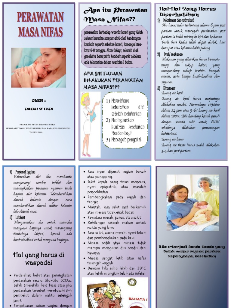 Leaflet Perawatan Masa Nifas | PDF