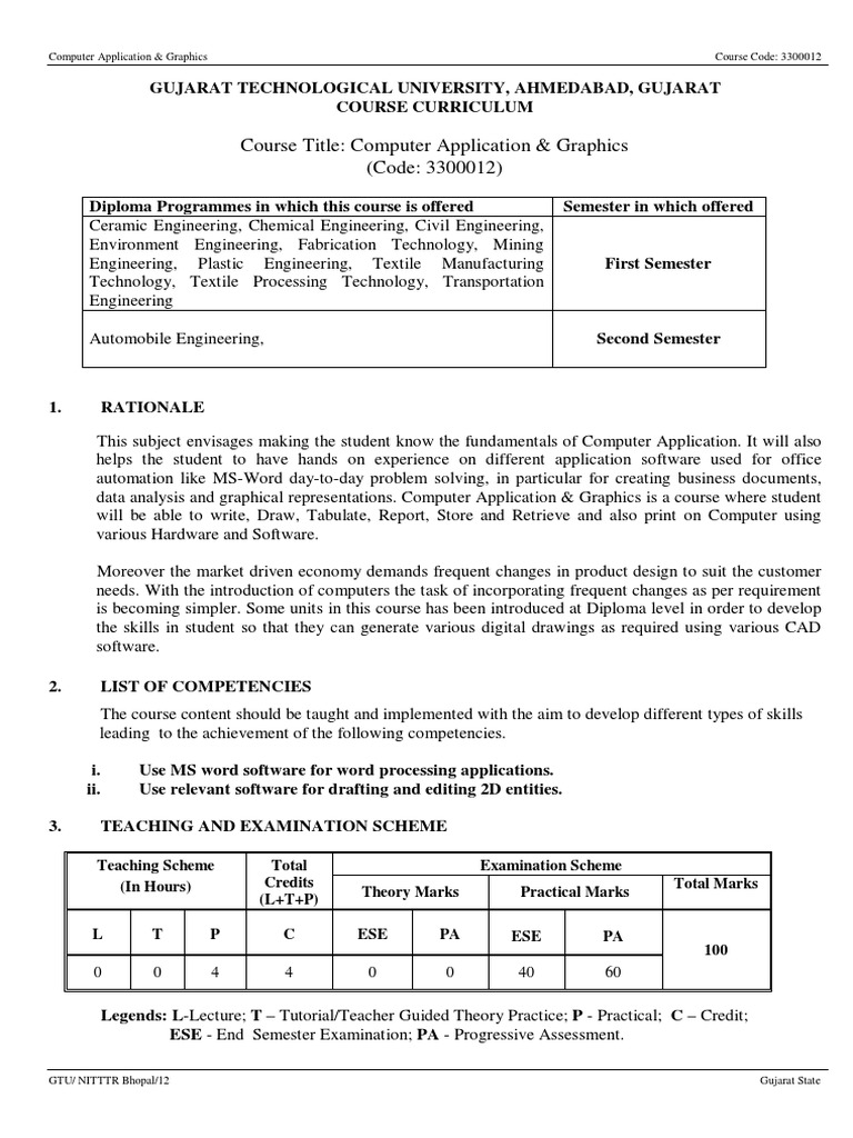 3300012computer Application & Graphics PDF | PDF | Computer Aided ...
