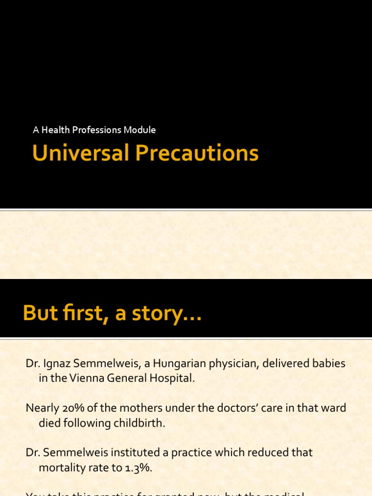 Universal Precautions PPT Final | PDF | Hospital Acquired Infection ...