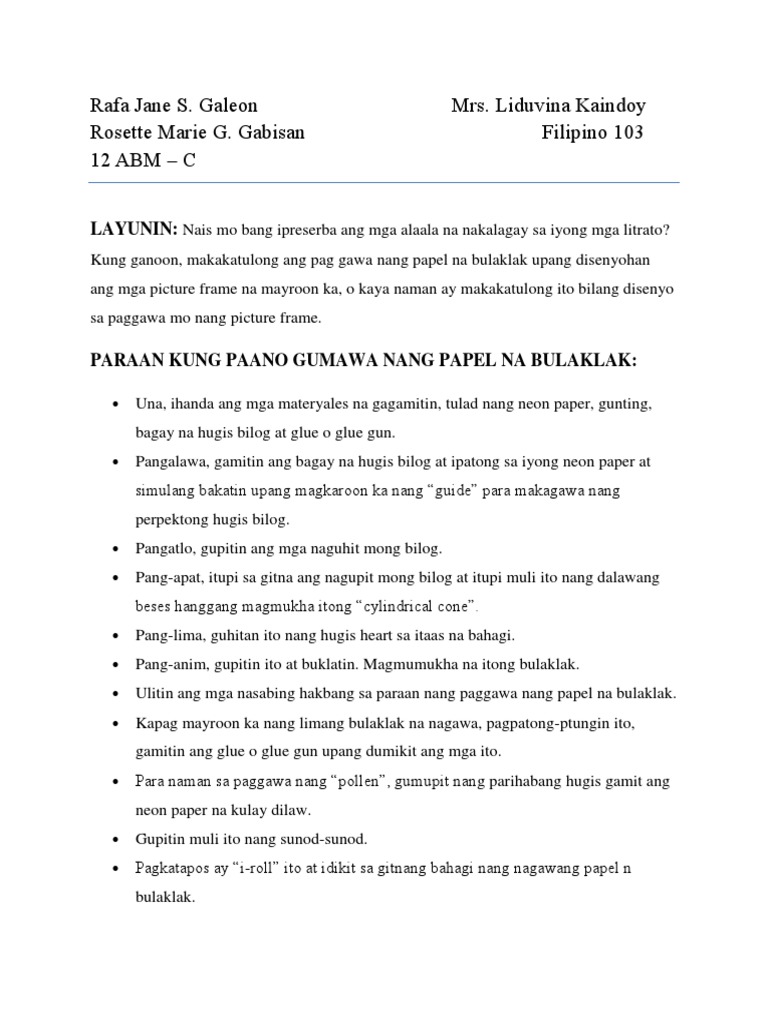 Procedure Filipino | PDF