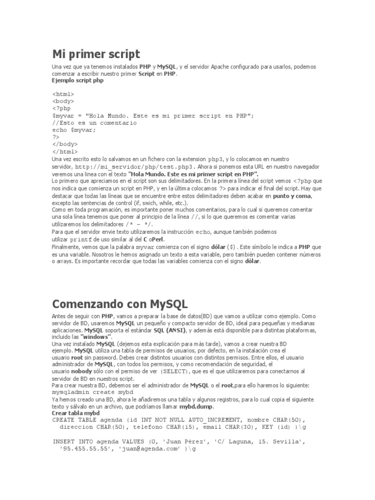 Manual PHP | PDF | Programación de computadoras | Php