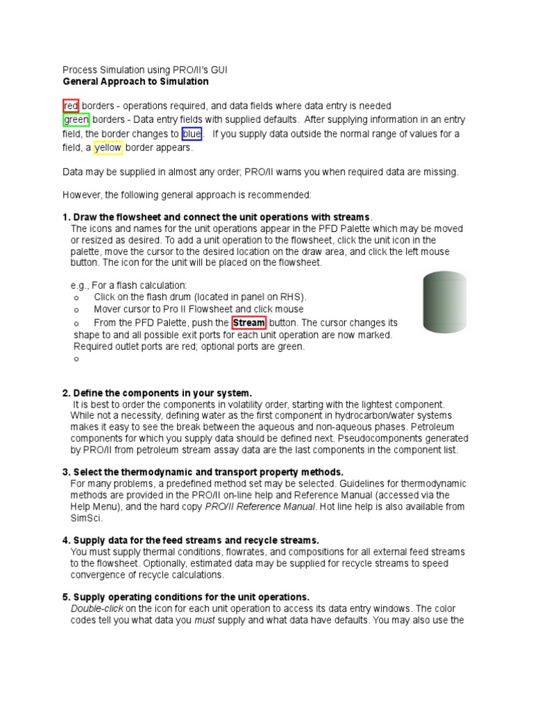 PRO/II Process Simulation Guide | PDF | Simulation | Data
