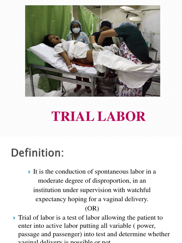 Trial Labor Final | PDF | Caesarean Section | Childbirth
