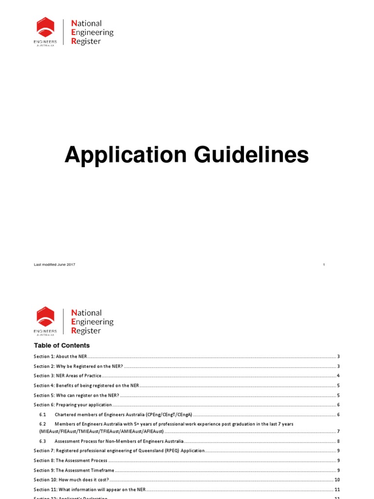 NER Application Guidelines 01062017 Final | PDF | Engineering | Science ...
