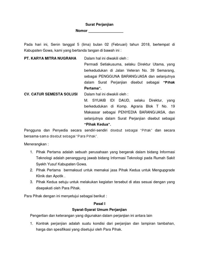 Contoh Surat Penawaran Harga Untuk Lelang | PDF