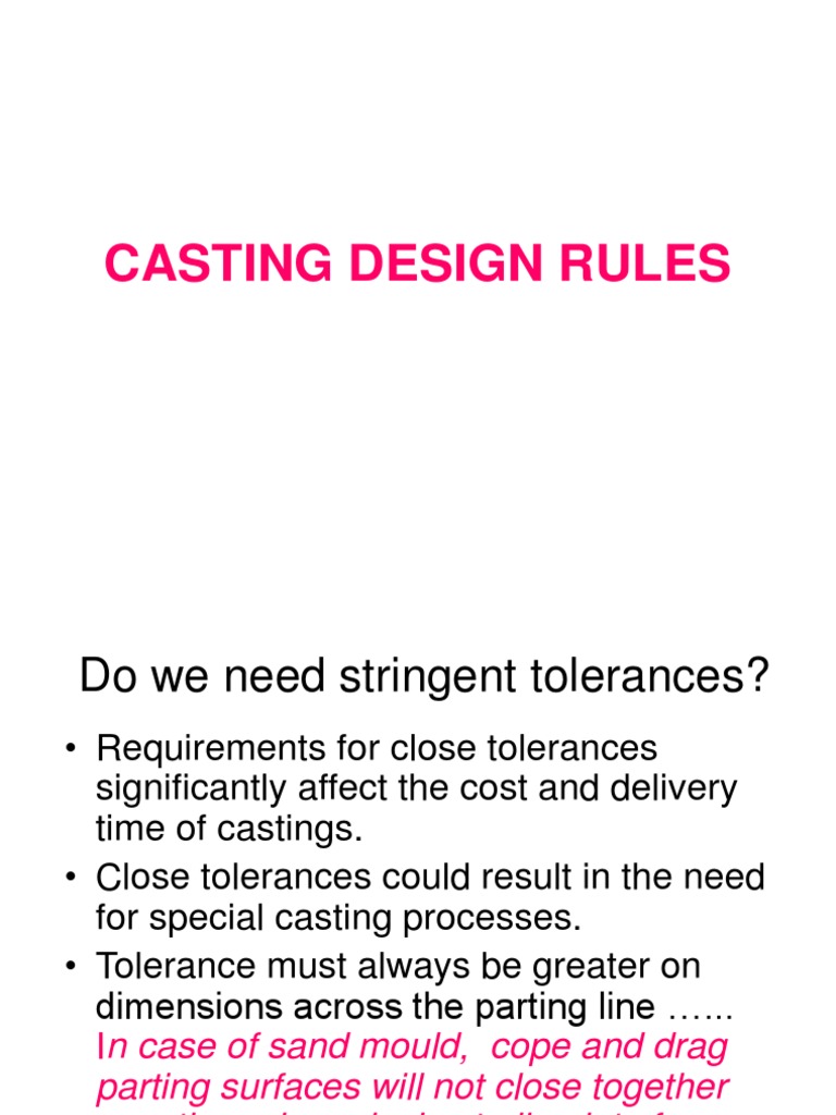 Casting Design Guidelines and Rules | PDF | Casting (Metalworking ...