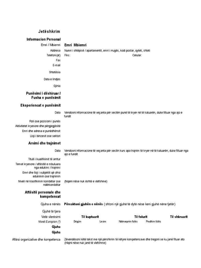 CVTemplate Jeteshkrimi Standard | PDF