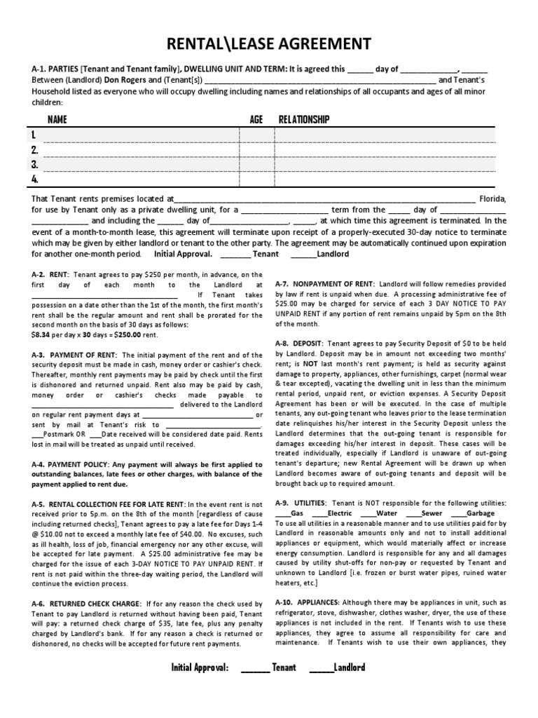 Rental Agreement and Lease v3 | PDF | Leasehold Estate | Landlord