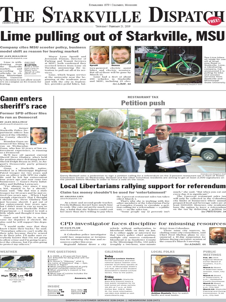 Starkville Dispatch Eedition 2-21-19 | PDF | Republican Party (United ...