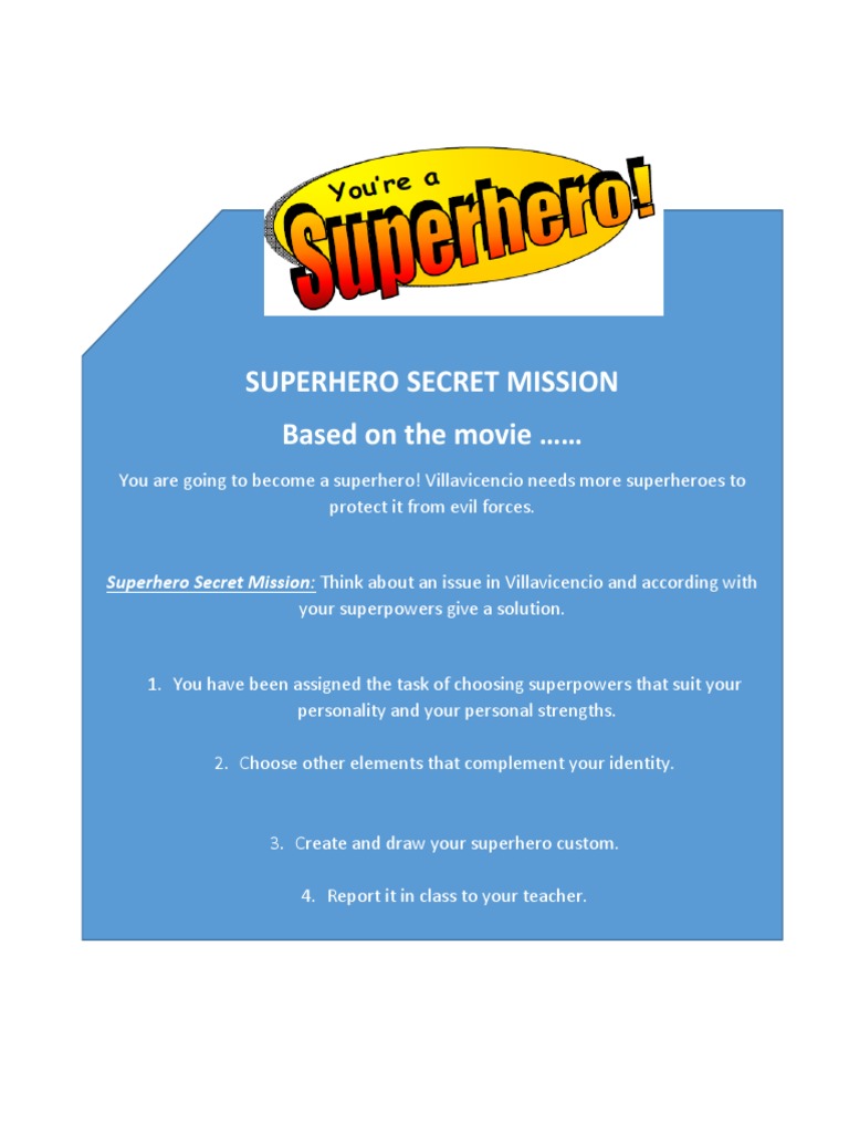 You Are A Superhero! INGLES II | PDF