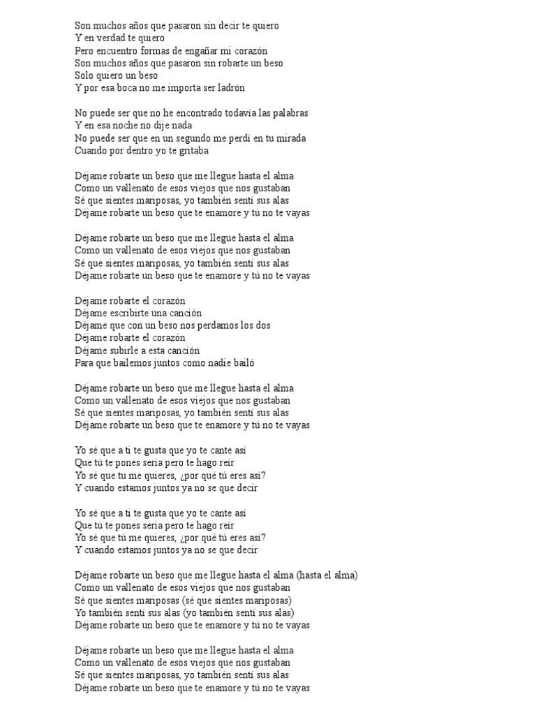 Letra de Canciones | PDF