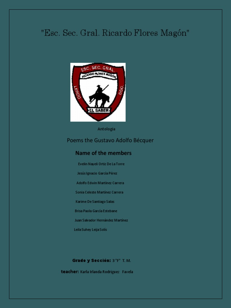 An Anthology of Poems by Gustavo Adolfo Bécquer | PDF