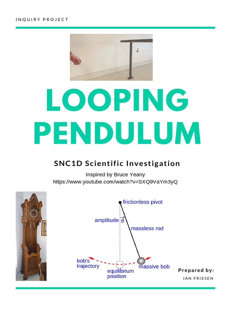 Looping Pendulum Inquiry Assignment | PDF | Experiment | Science