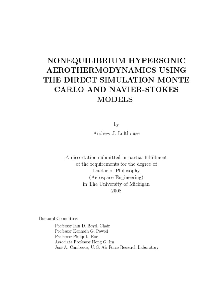 Lofthouse PDF | PDF | Hypersonic Speed | Computational Fluid Dynamics
