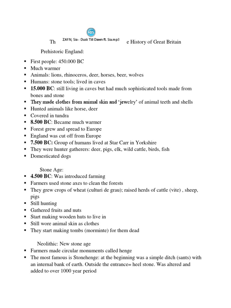 History of Great Britain Overview | PDF | Wessex | Roman Britain