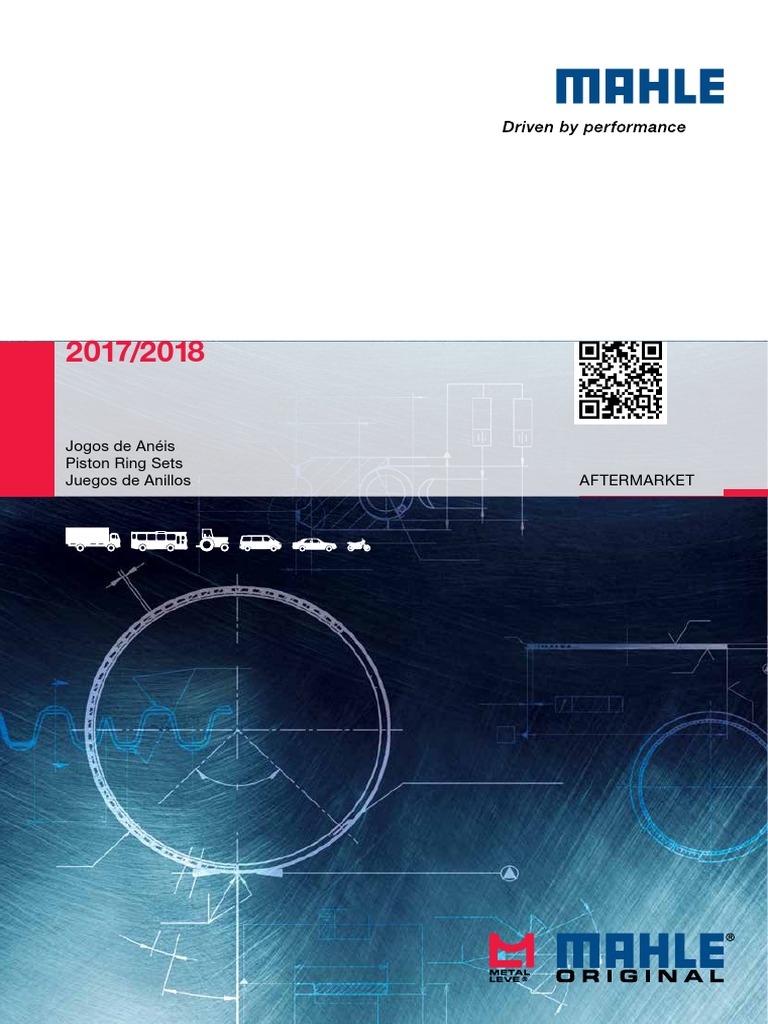 MAHLE Catalogo de Aneis 2017 WEB | PDF | Pistão | Fundição (metalurgia)